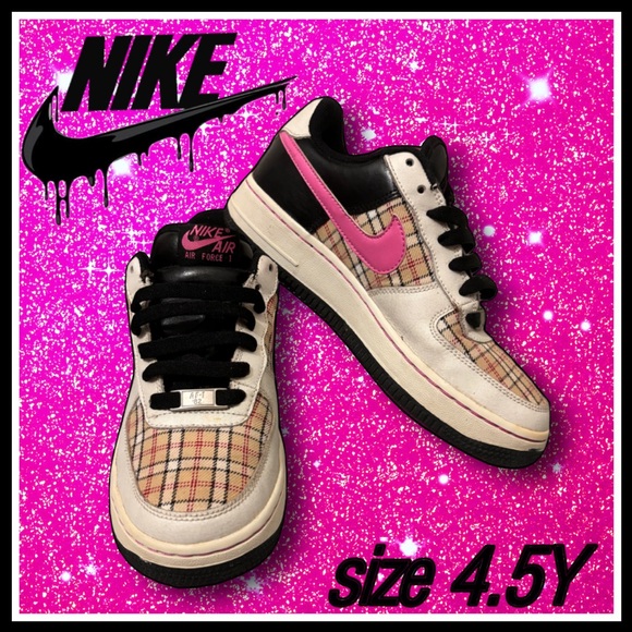 Nike | Shoes | Rare Burberryesque Patterned Nike Air Force S Low Top ...